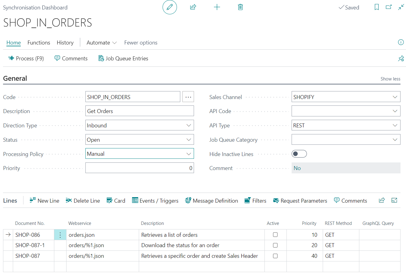 Synchronisation Dashboards – Tinx apps for Business Central
